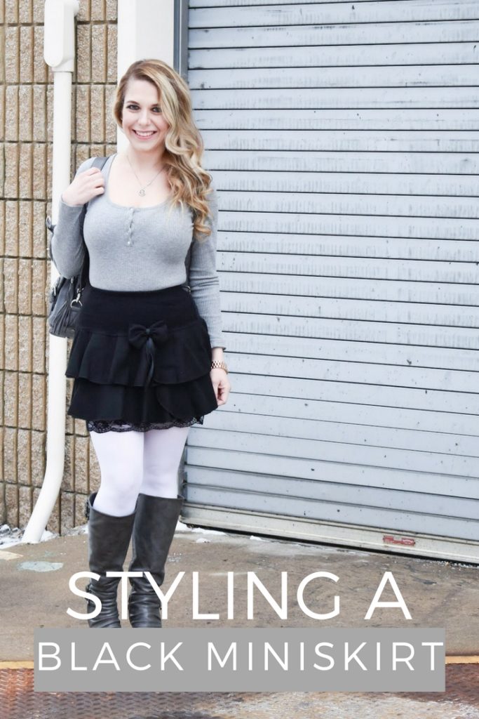 Black Mini Skirt with Ruffles • COVET by tricia